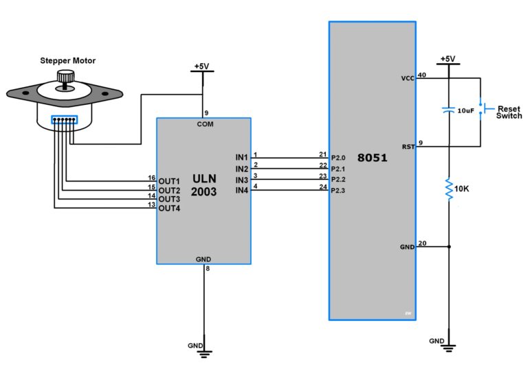 Stepper Motor Interfacing with 8051 Microcontroller – A Complete Guide ...